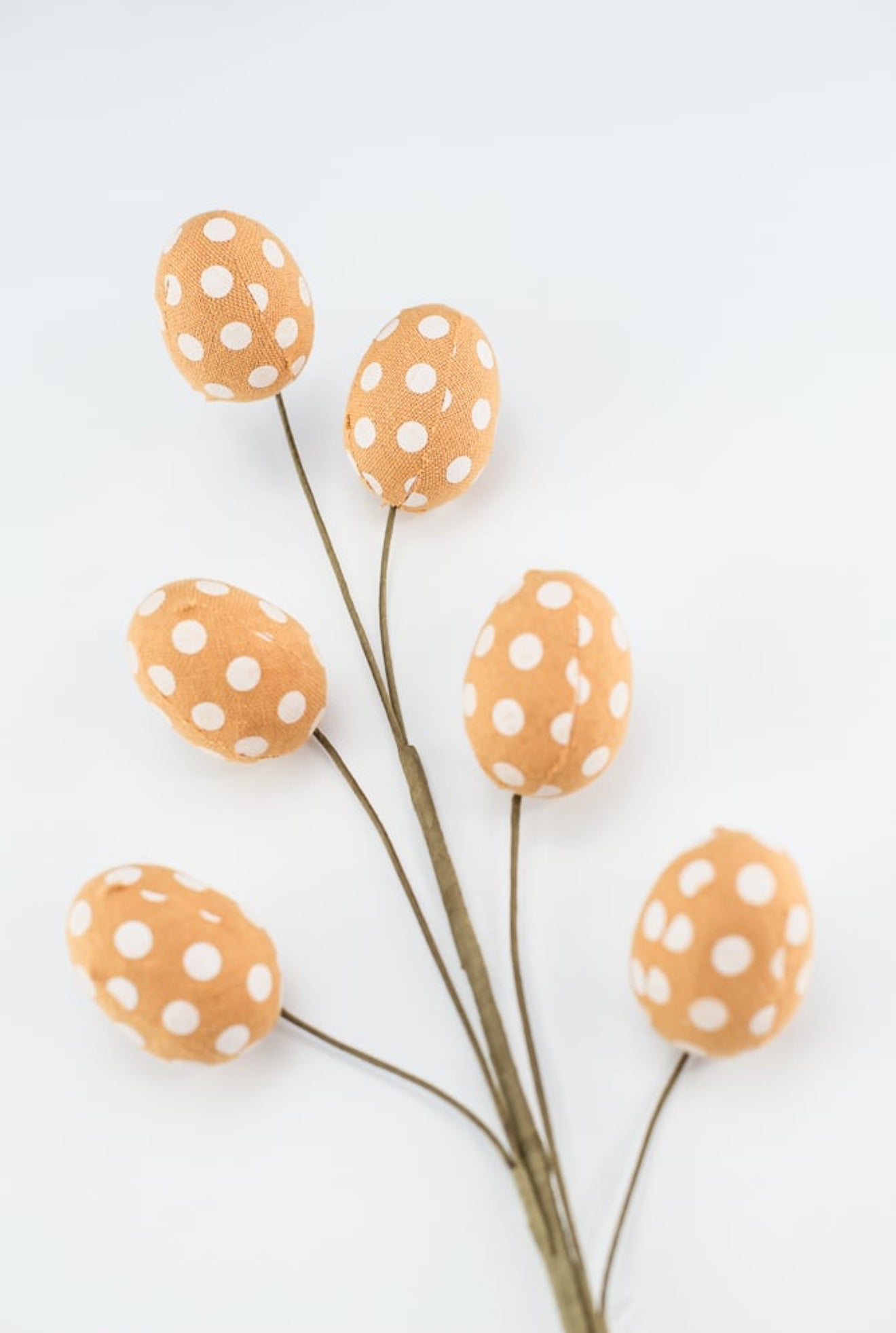 Natural and orange polkadot egg spray 63469BN - Greenery Market