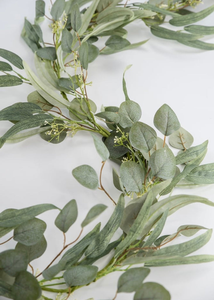 Silk willow Eucalyptus garland - Greenery Market