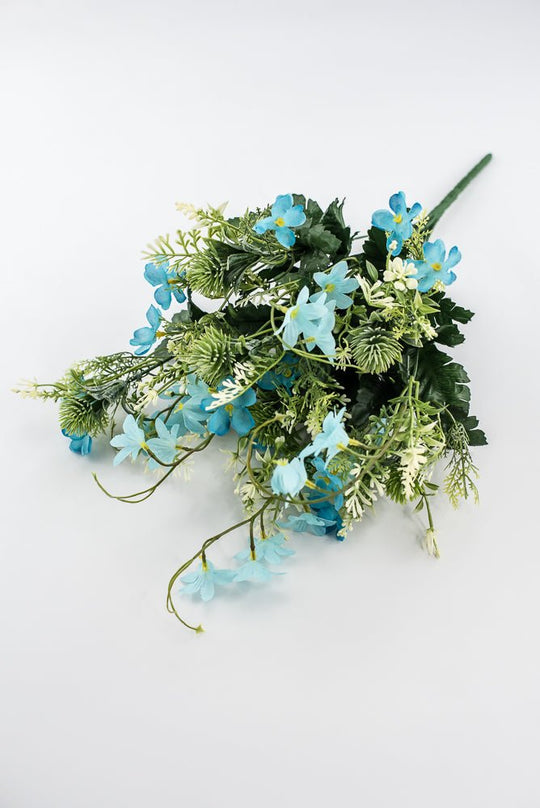 Aqua Blue Wildflower Bush - Greenery Market