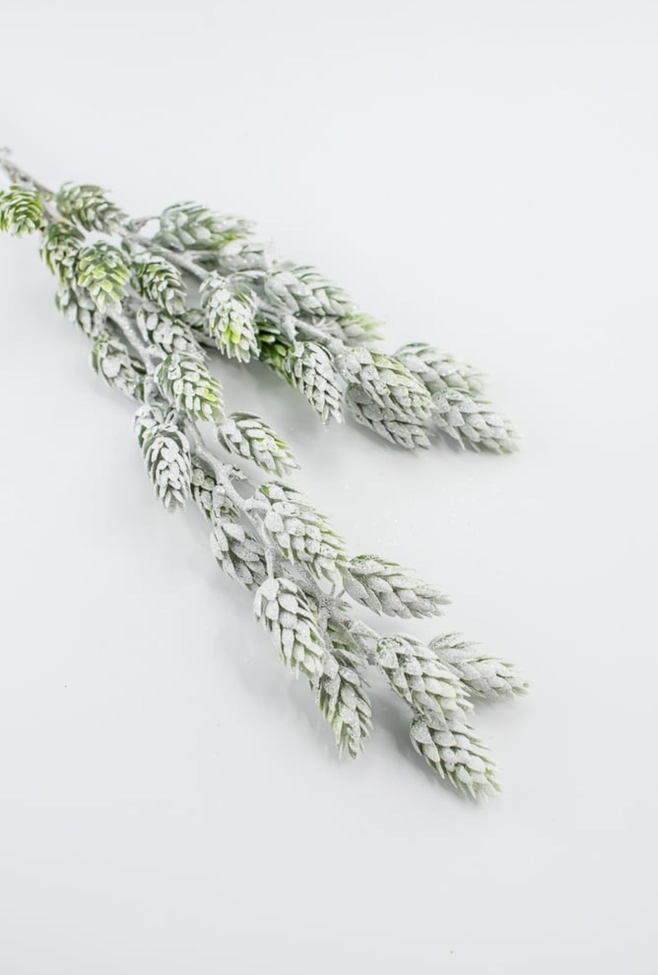 Artificial, frosted, hops greenery spray - Greenery Market