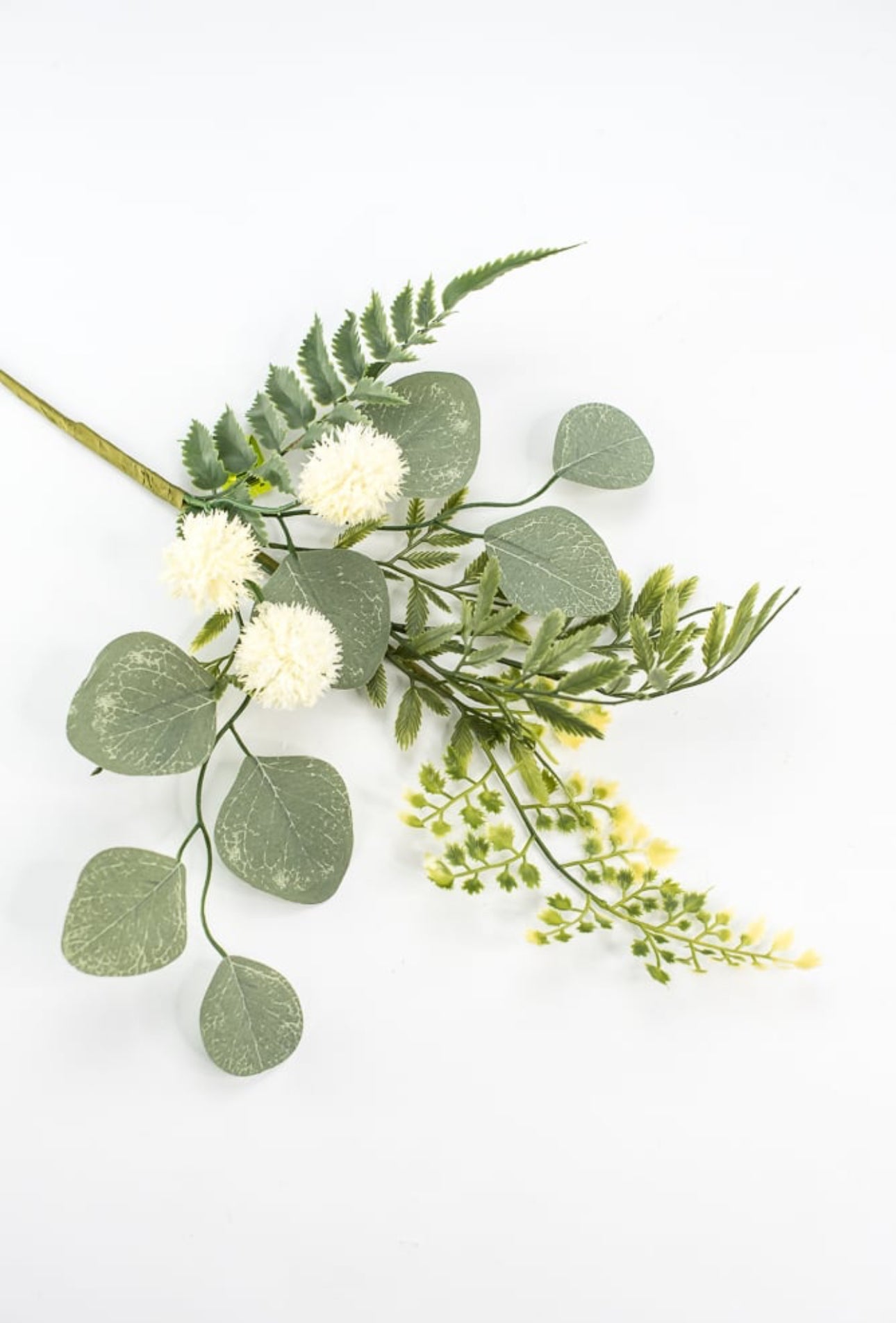 Artificial mixed greenery and fern pick - cream green - Greenery Market