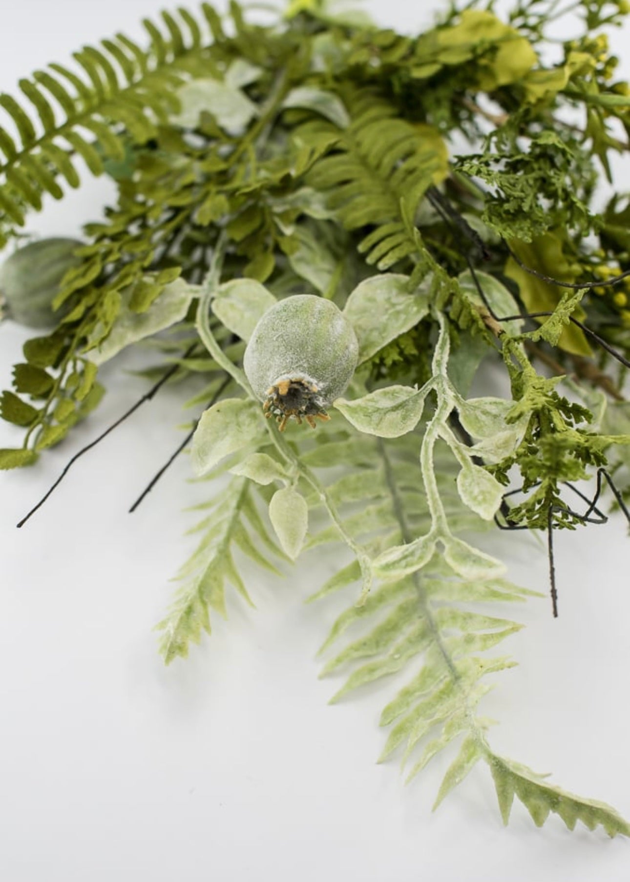 Artificial mixed greenery with pods bush - Greenery Market