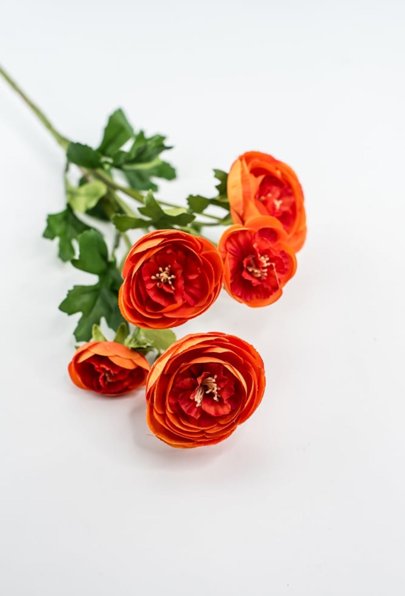 Artificial Ranunculus Spray - orange - Greenery Market