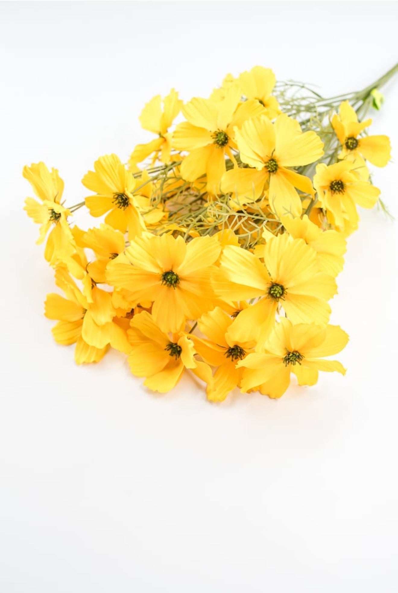 Artificial, Yellow, Garden Cosmos Bush - Greenery Market
