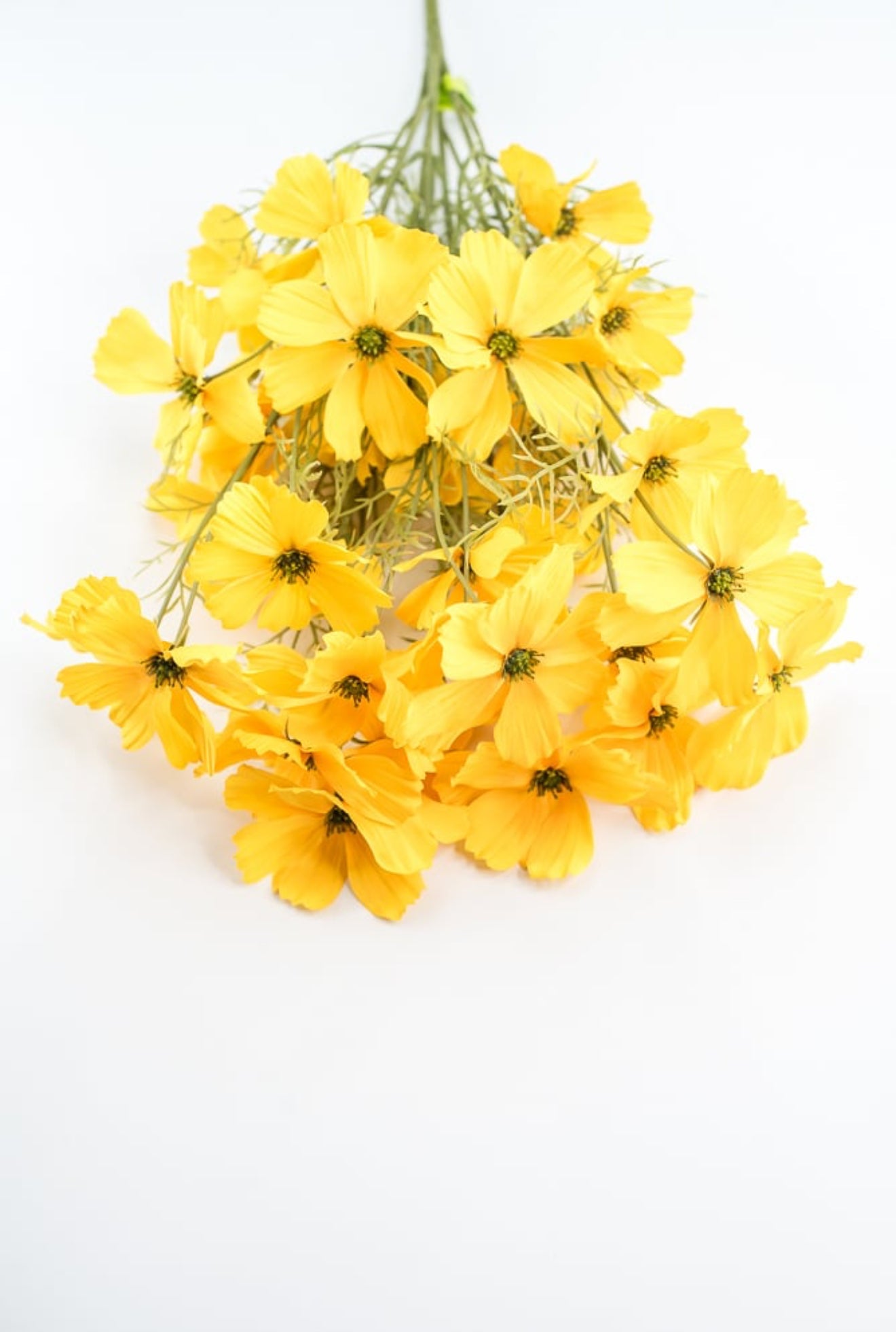 Artificial, Yellow, Garden Cosmos Bush - Greenery Market