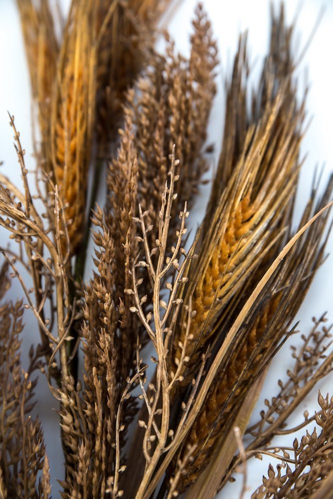 Faux dried wheat grass bundle - brown - Greenery Market