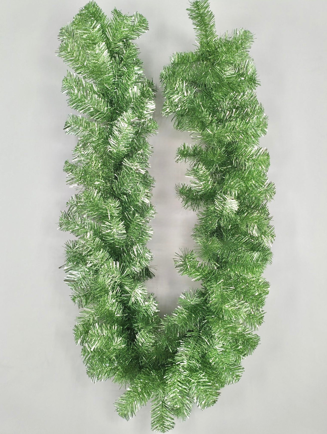 Green pine tinsel garland base - 6’ - Greenery Market