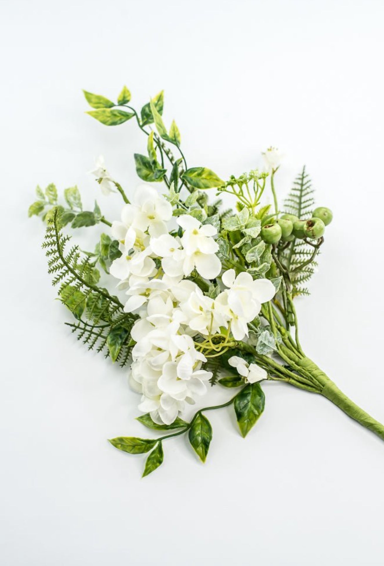 Hydrangeas Flower And Greenery Pick - Cream - Greenery Market