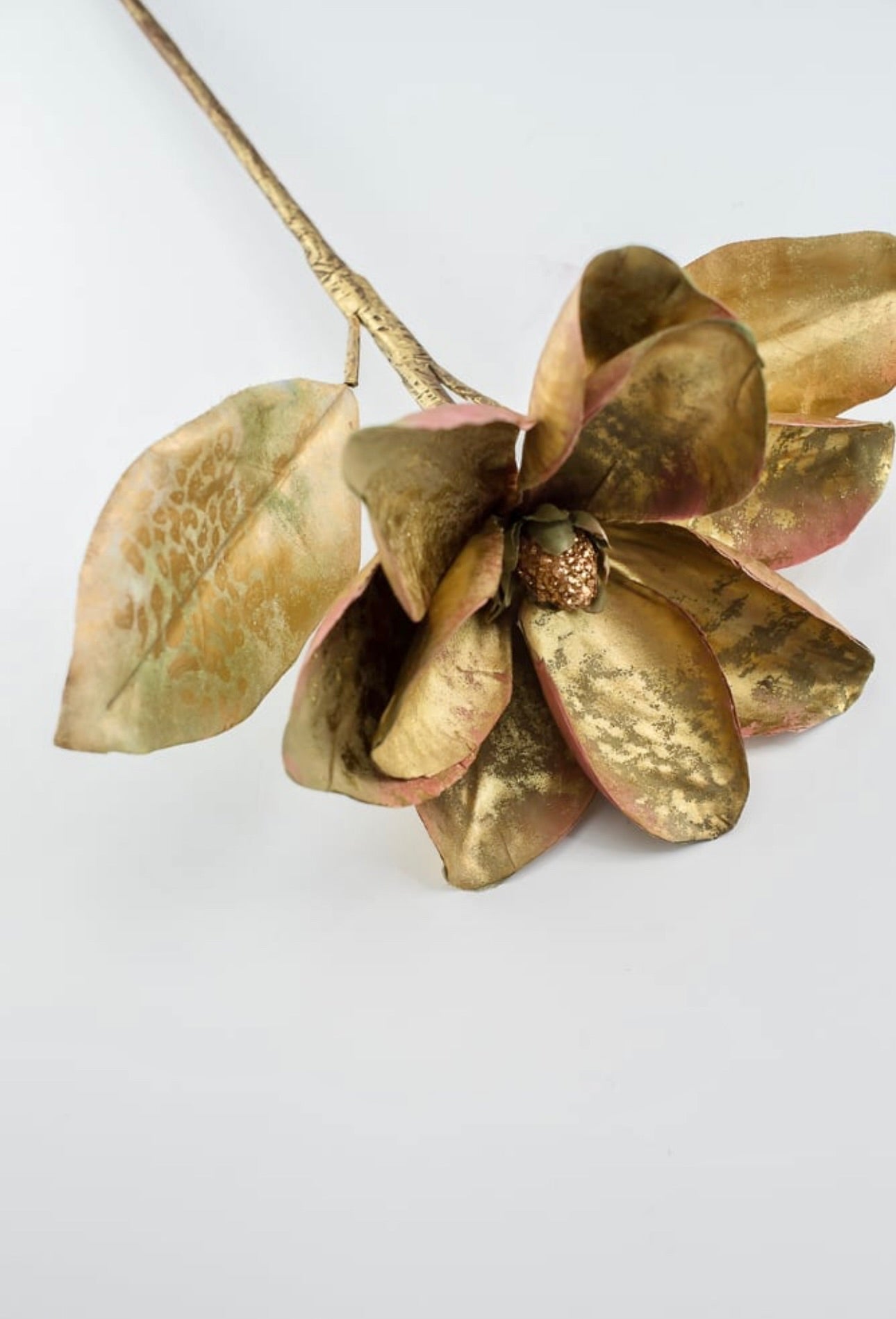 Magnolia stem - metallic green gold - Greenery Market
