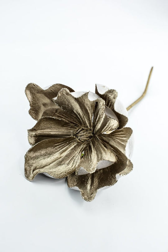 Matte Metallic Gold Magnolia Pick - Greenery Market