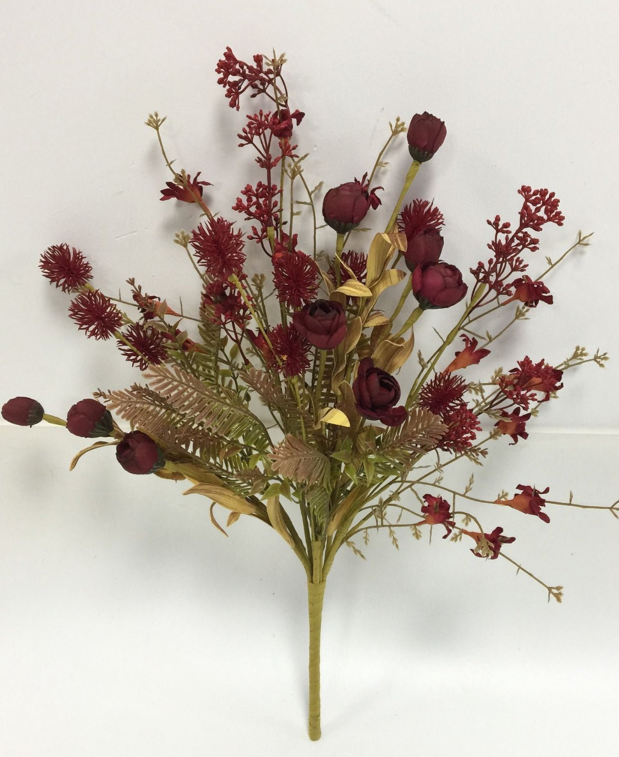 Mixed Filler And Greens Bush - wine red - Greenery Market