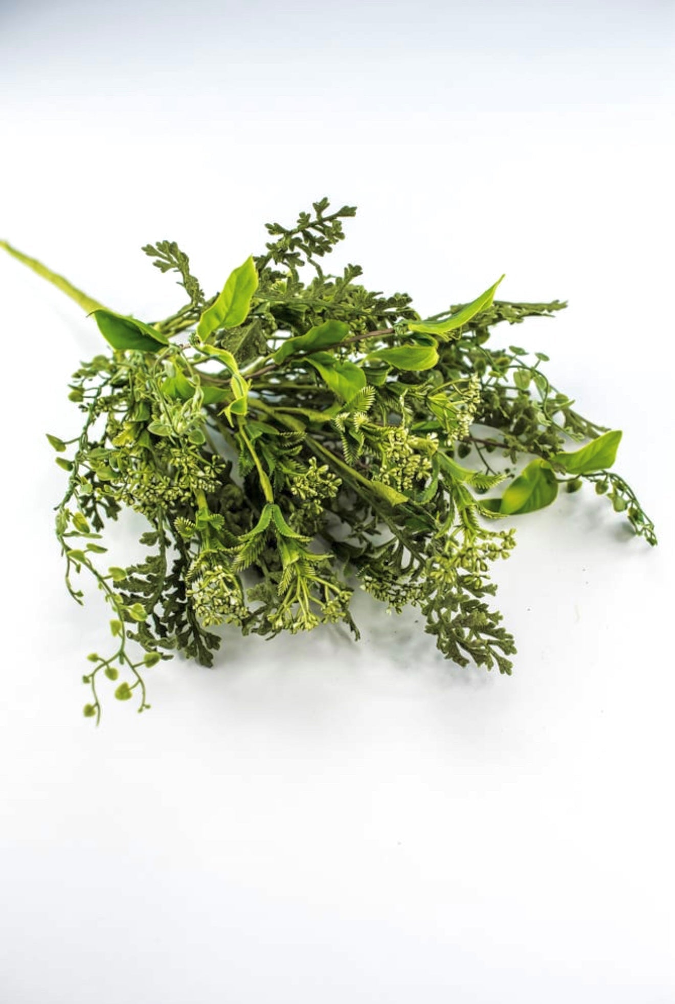Mixed mossy fern boxwood greenery spray - Greenery Market