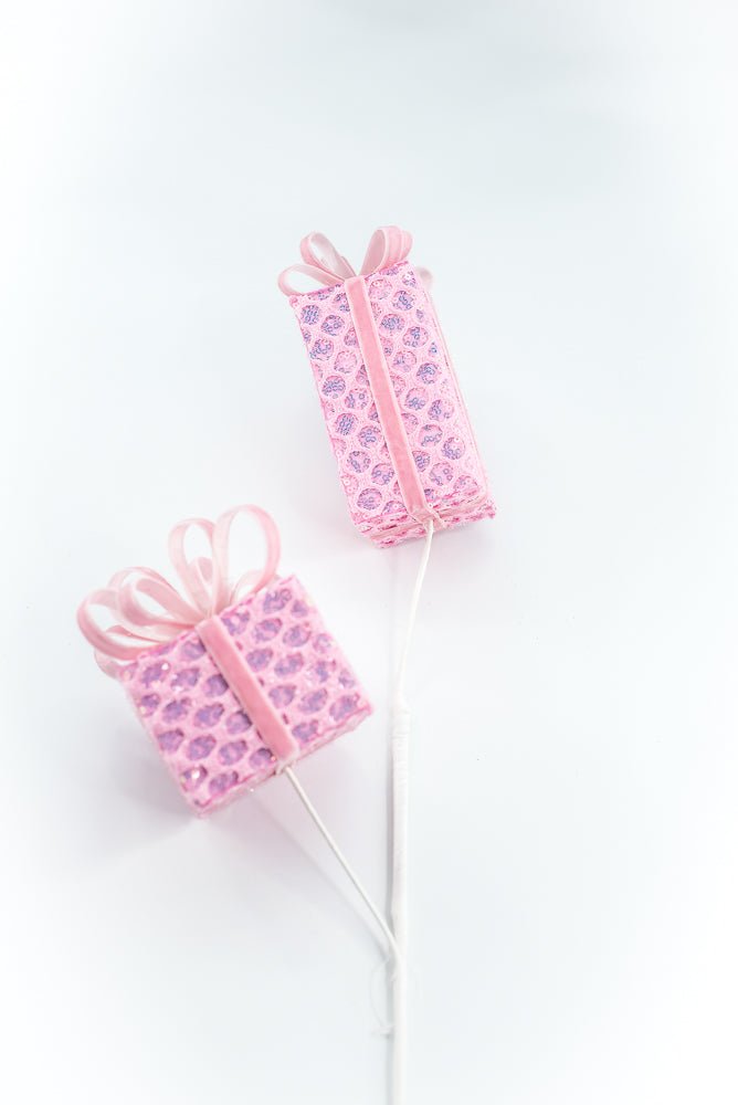 Pink Mesh Gift Box Spray - Greenery Market