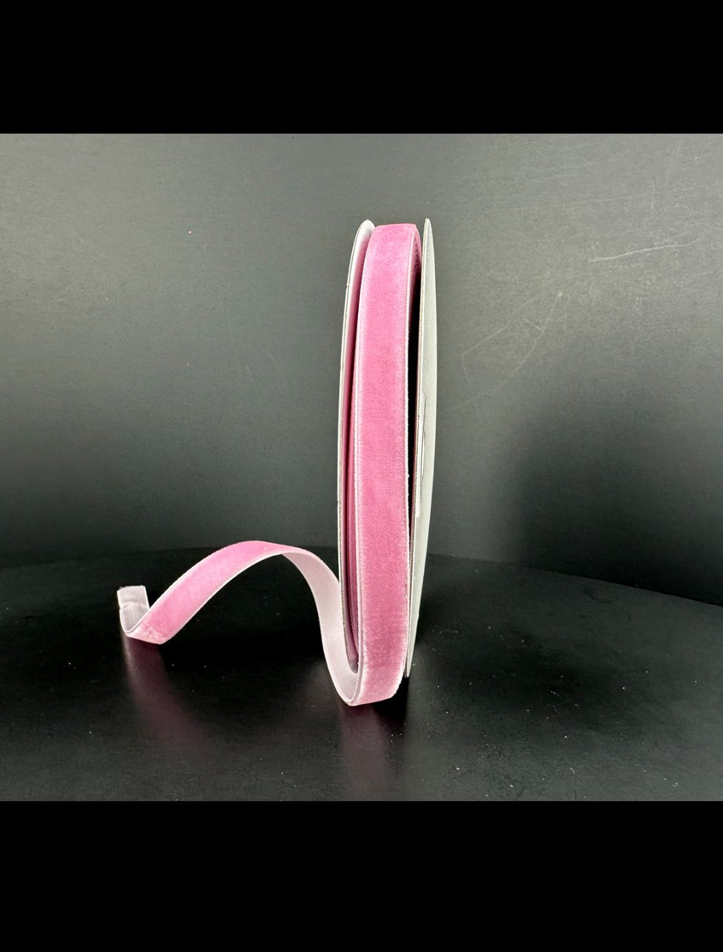 Pink unwired velvet ribbon 3/8” - Greenery Market