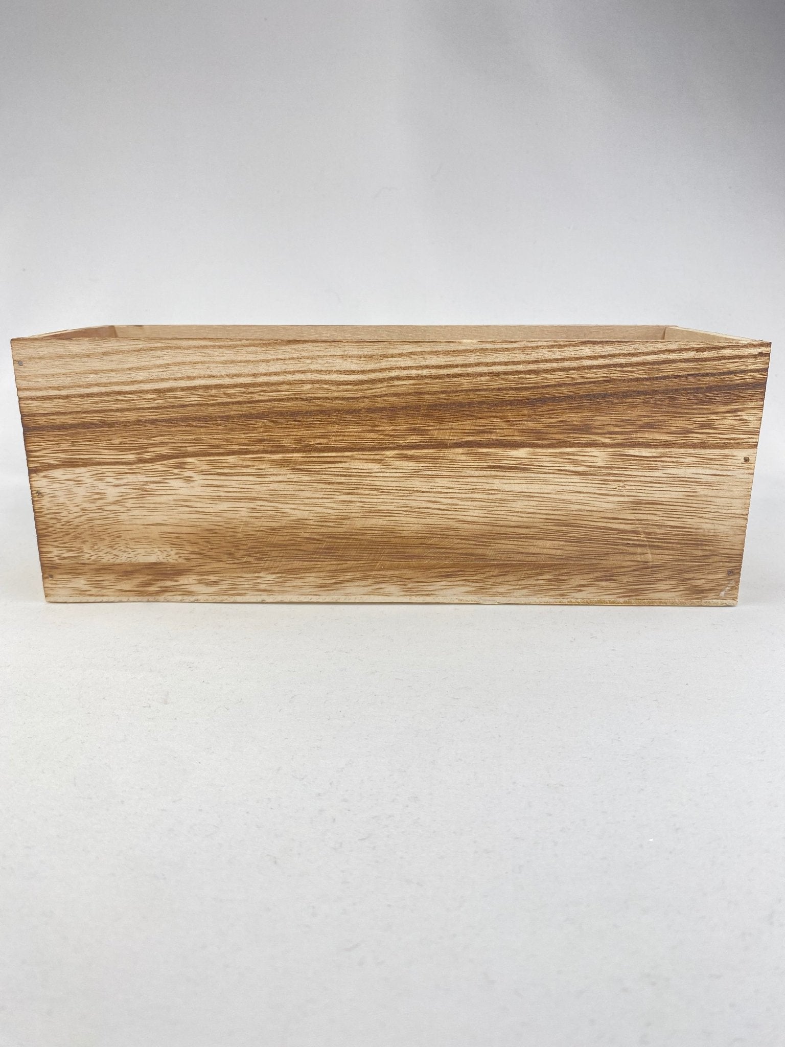 Rectangle wooden containers - brown stain - Greenery Market