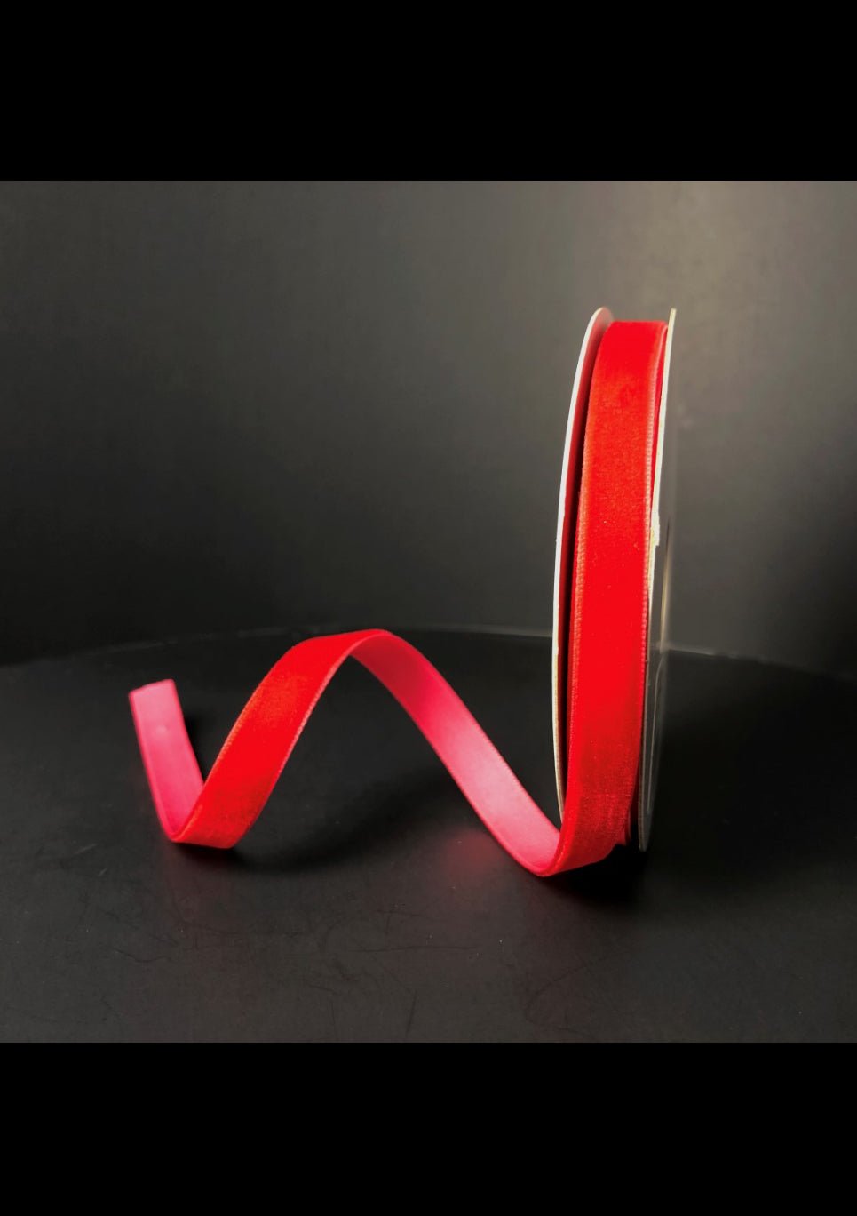 Red unwired velvet ribbon 3/8” - Greenery Market