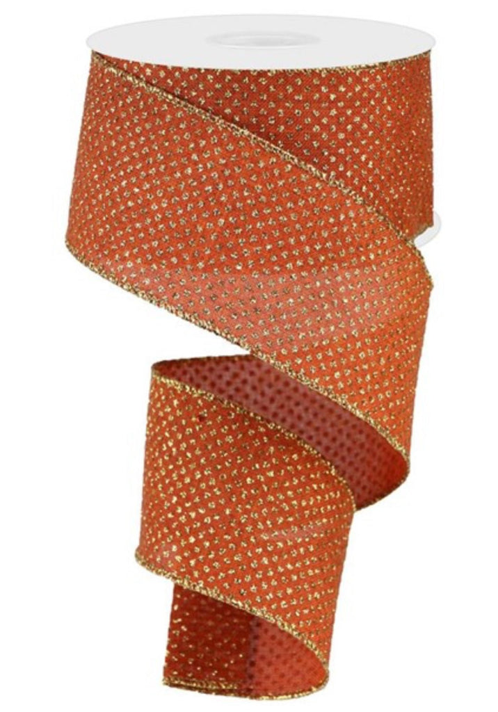 Rust and gold glittered micro dots on royal 2.5” - Greenery Market