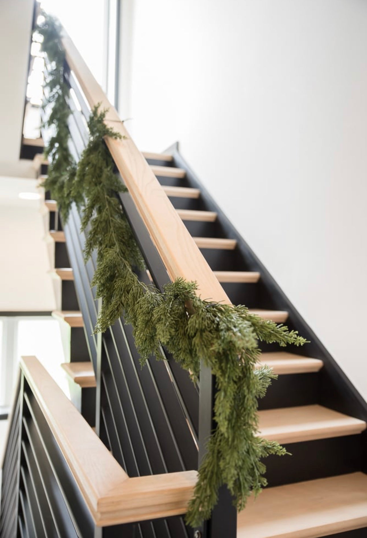 Soft touch artificial cedar pine garland 8’ - Greenery Market