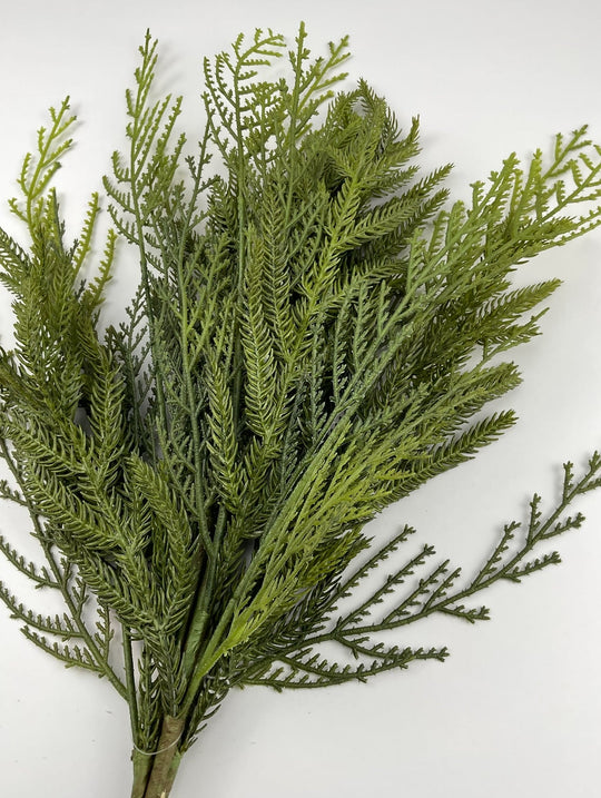 Soft touch, artificial, norfolk and cedar pine bundle - Greenery Market
