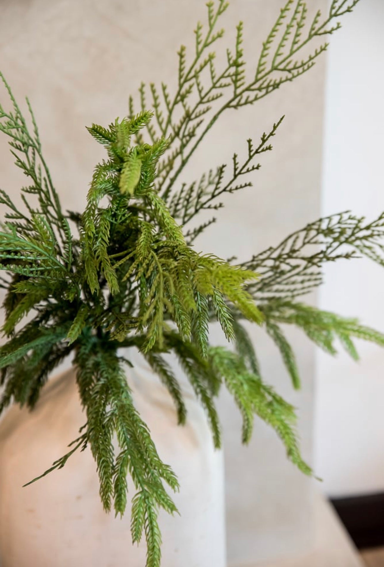 Soft touch, artificial, norfolk and cedar pine bundle - Greenery Market