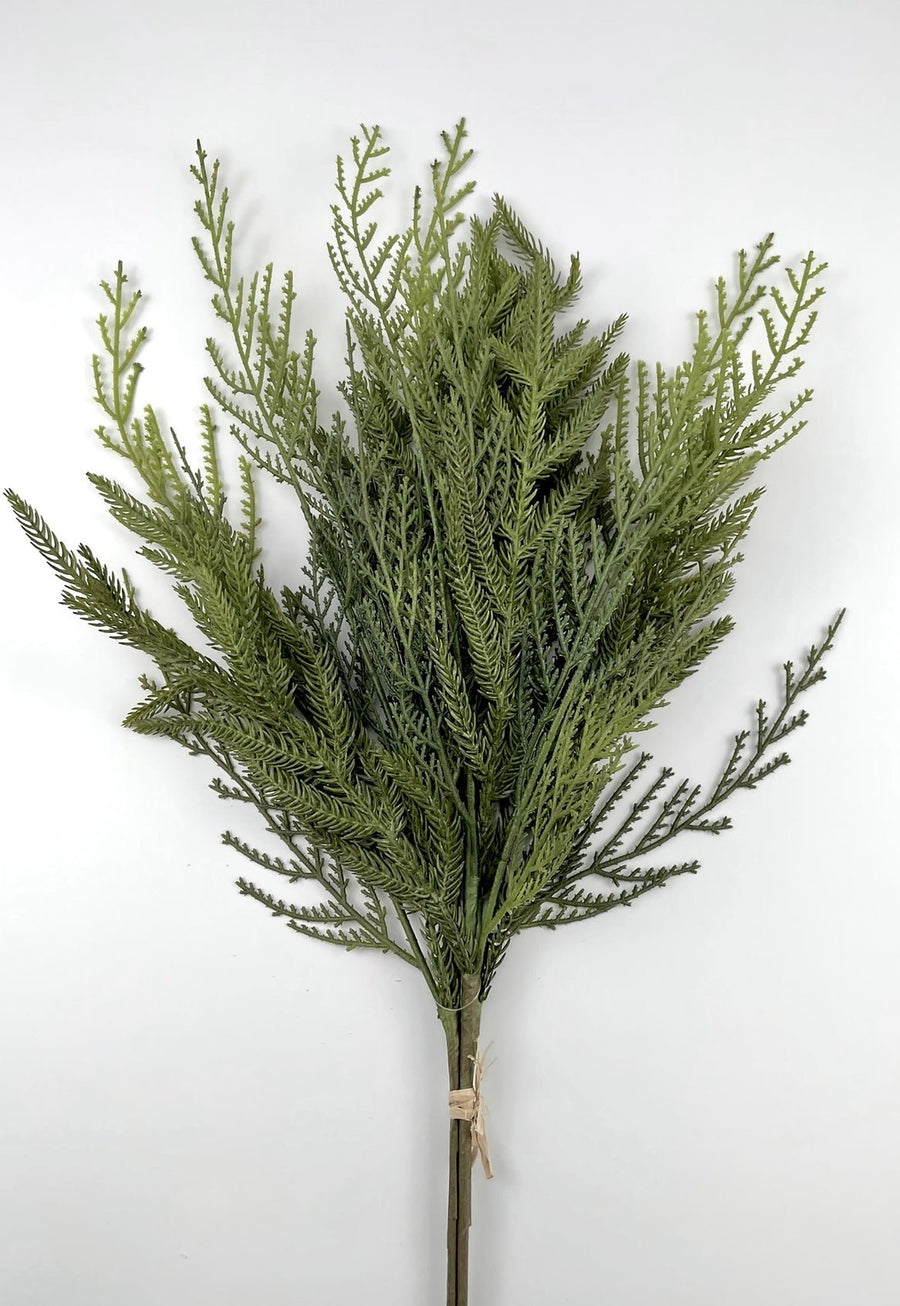 Soft touch, artificial, norfolk and cedar pine bundle - Greenery Market