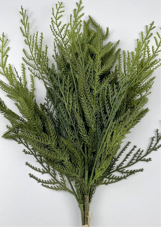 Soft touch, artificial, norfolk and cedar pine bundle - Greenery Market