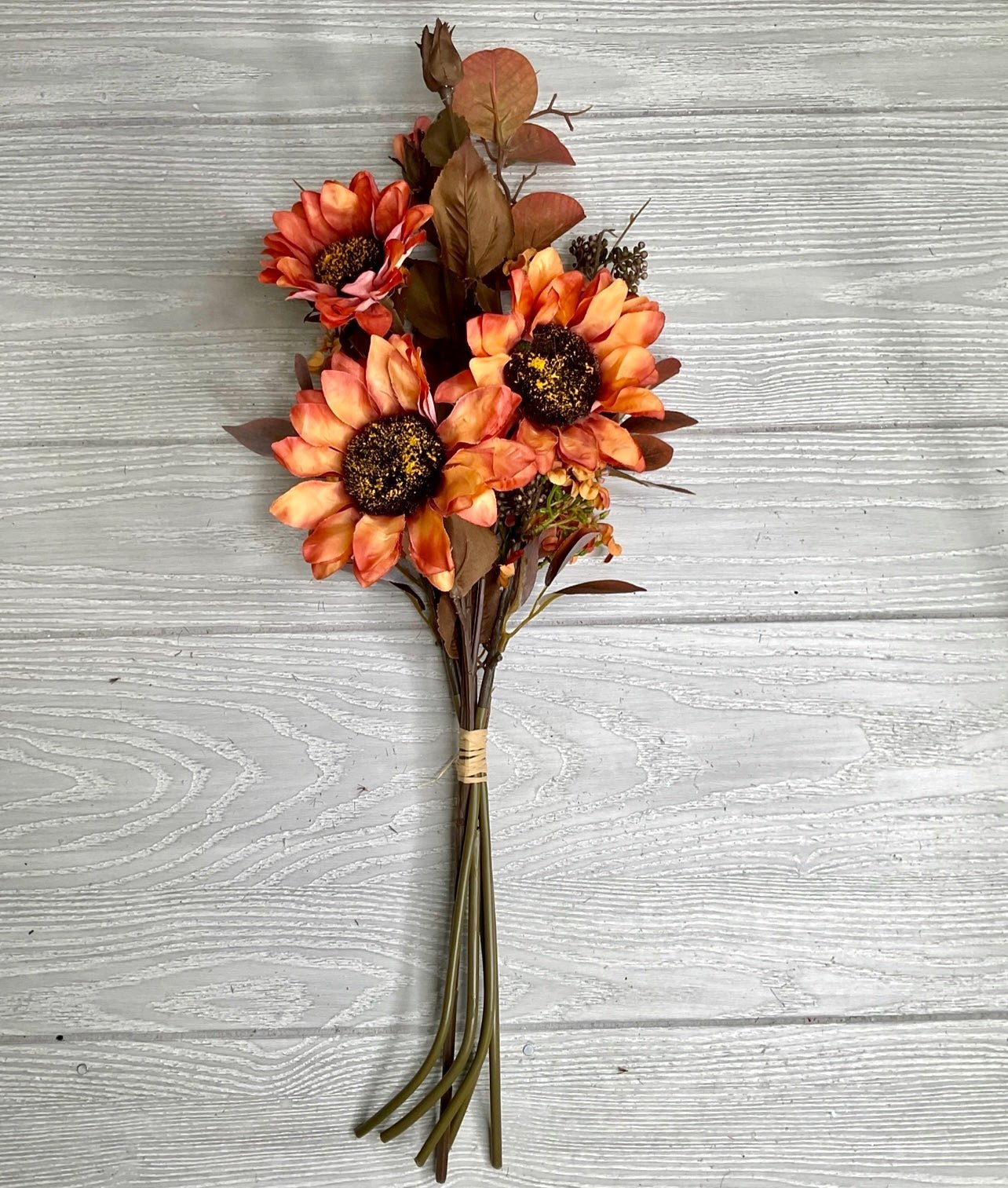 Sunflowers and eucalyptus mixed bundle - orange - Greenery Market