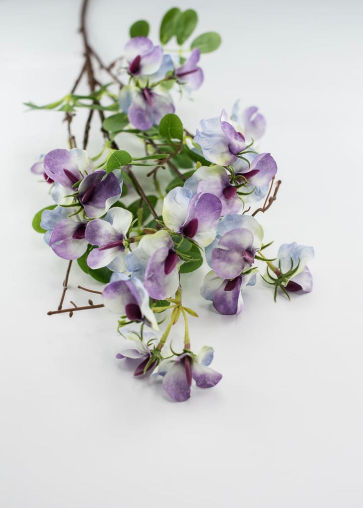 Sweet pea spray - purple / periwinkle - Greenery Market