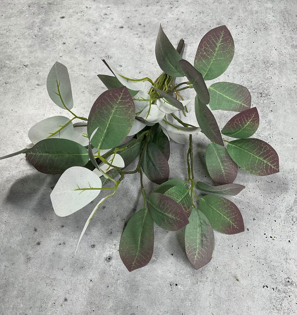 Artificial leaves bush - grey green plum - Greenery Market