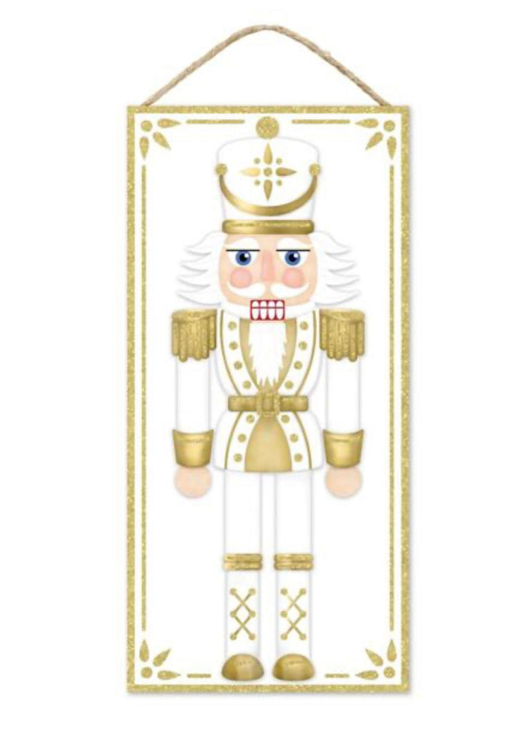 Gold and white nutcracker sign - Greenery Market