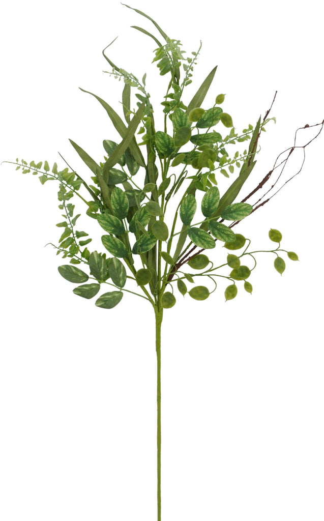 Green, artificial leaf spray - Greenery Market