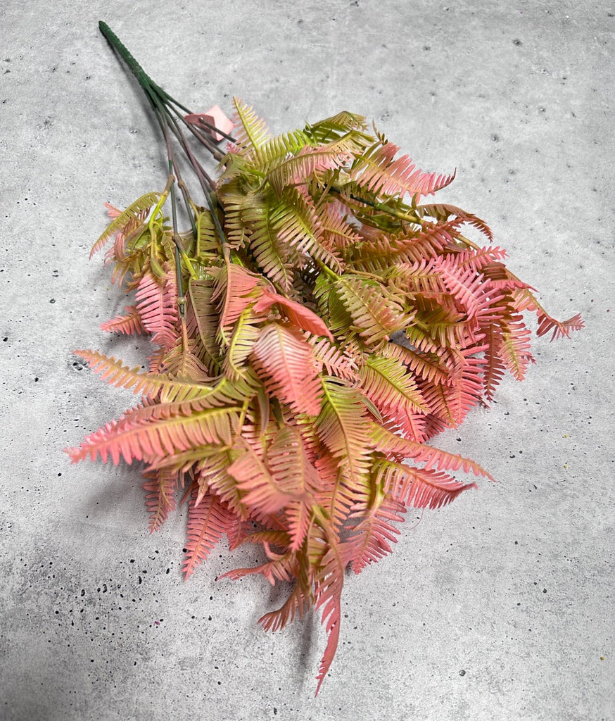Mini fern greenery bush - pink green - Greenery Market