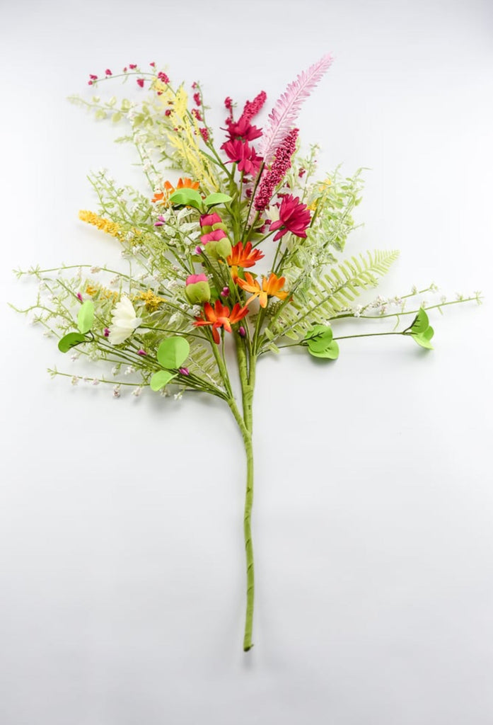 Mixed flower spray - pink, yellow, orange - Greenery Market