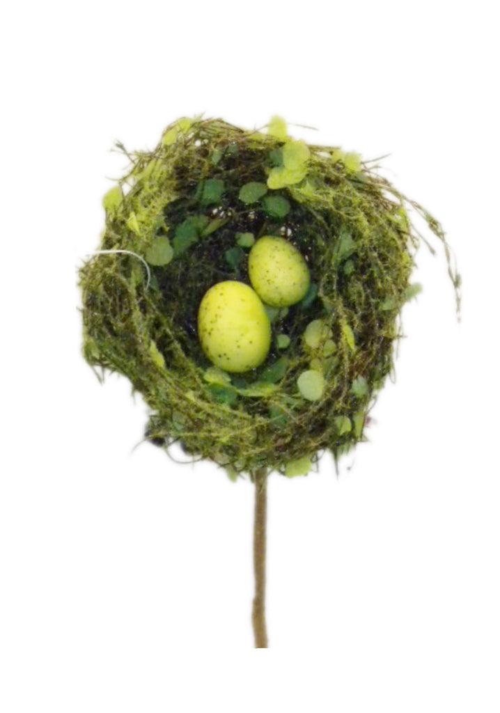 Moss Bird nest with eggs pick - Greenery Market