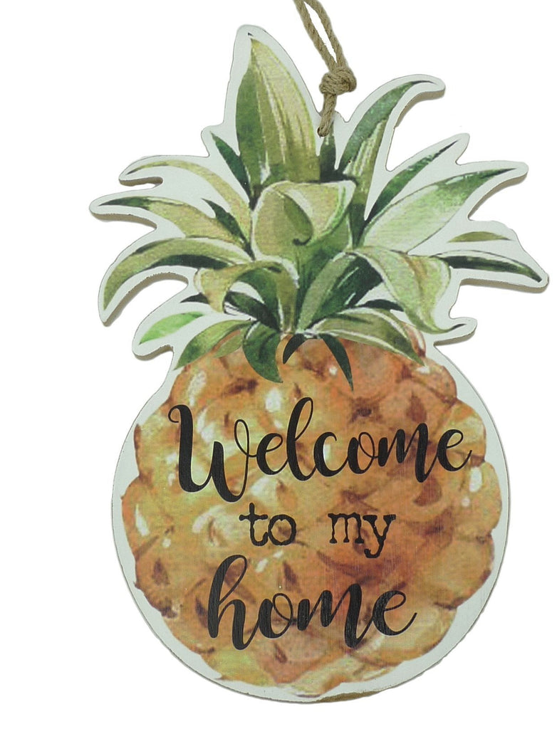 Pineapple sign, welcome to my home sign, patio sign - Greenery Market
