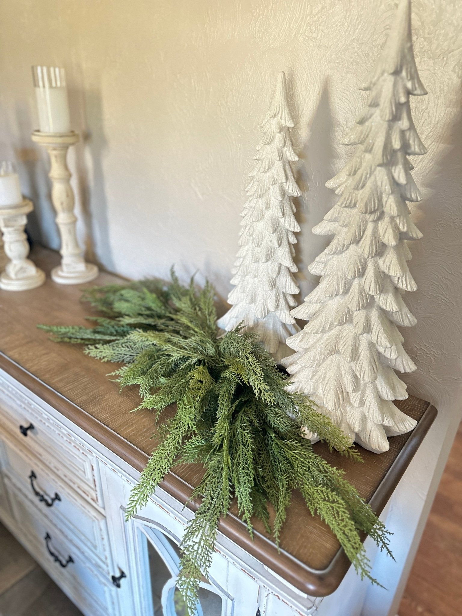 Soft touch, artificial, cedar pine swag - 47” - Greenery Market